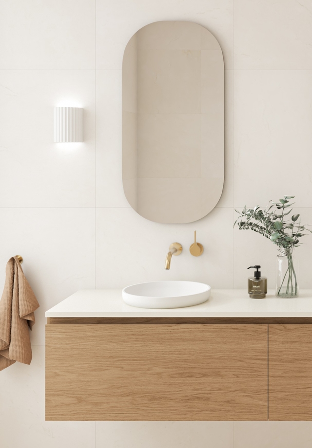 Venice 380 Round Semi Inset Basin Solid Surface | Premium Bathroomware ...
