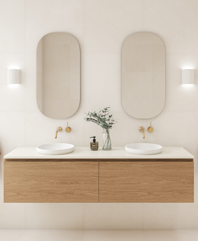 Venice 380 Round Semi Inset Basin Solid Surface | Premium Bathroomware ...